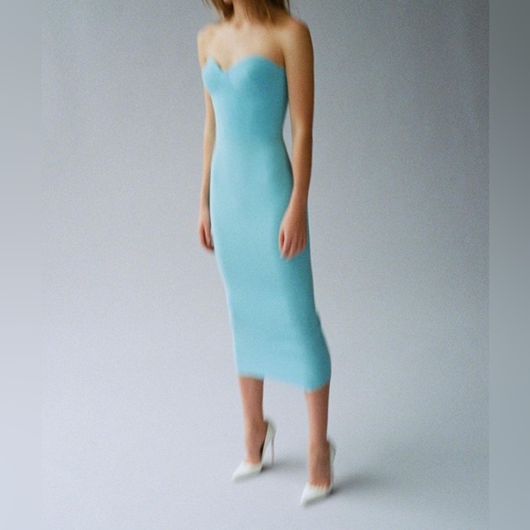 Alex Perry | Dresses | Alex Perry Kye Midi Dress Light Blue | Poshmark